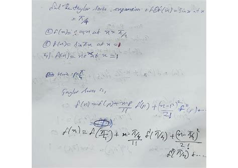 Solution Math Taylor Series Expansion And Questions With Solution