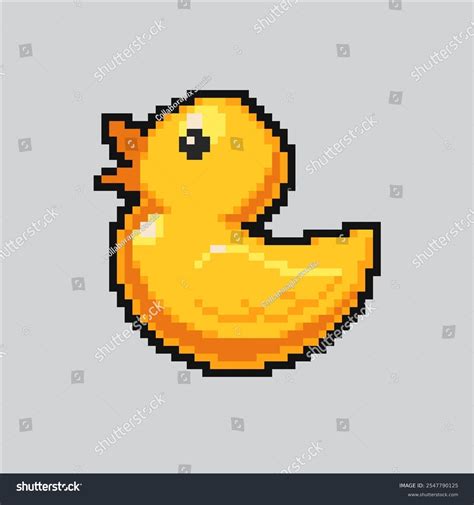 Pixel Art Illustration Rubber Duck Pixelated Stock Vector Royalty Free Shutterstock