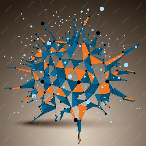 Premium Vector Geometric Abstract 3d Complicated Lattice Object