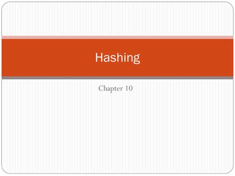 Hashing