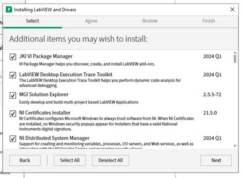 12 Select Any Additional Software Items For The Package Manager To