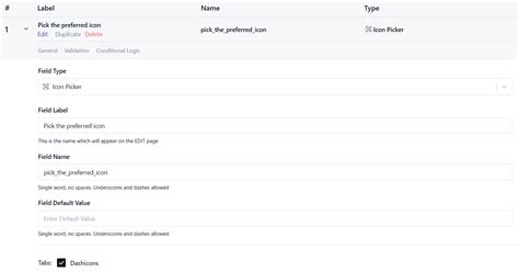 Icon Picker Field Type