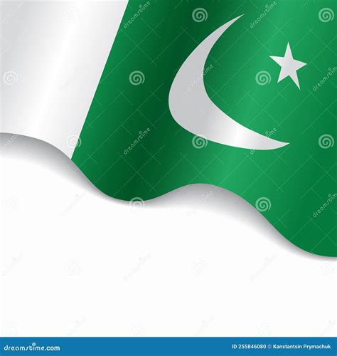 Pakistani Flag Wavy Abstract Background Vector Illustration Stock