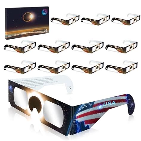 Snagshout Biniki Solar Eclipse Glasses 12 Pack Ce And Iso Certified