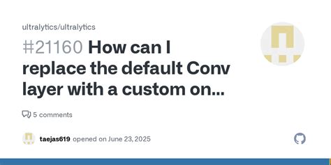 How Can I Replace The Default Conv Layer With A Custom One And Allow Non  Input Formats In