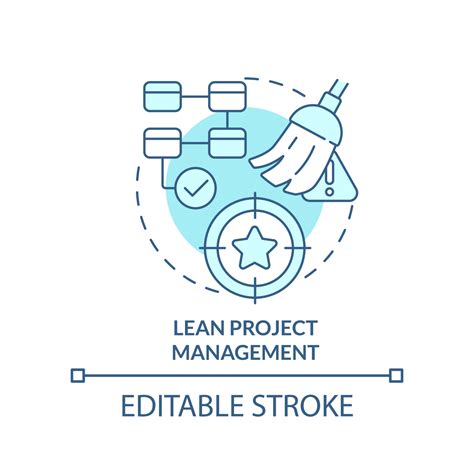 Lean Project Management Turquoise Concept Icon Increasing Processes Efficiency Abstract Idea