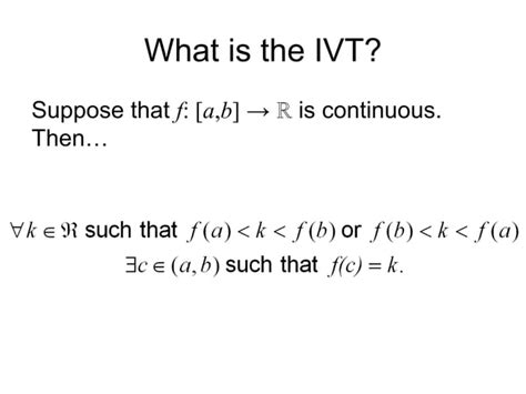 Intermediate Value Theorem Ppt