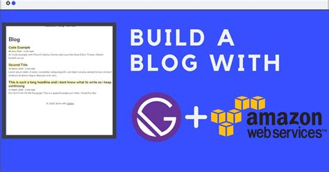 How To Build A Blog With Gatsby And Aws Part 1 Gatsbyjs