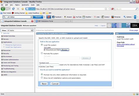 Ibm Websphere Applicationportal Server How To Deploy An Ear File On