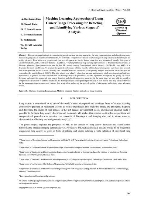 Pdf Machine Learning Approaches Of Lung Cancer Image Processing For Detecting And Identifying