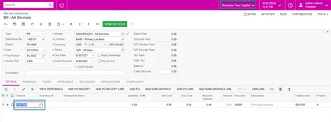 Recently Acumatica Stopped Defaulting The Branch On The Ap Bill Screen Community