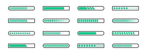 Premium Vector Loading Bar Icon Set Load Signs Download Indicator Sign