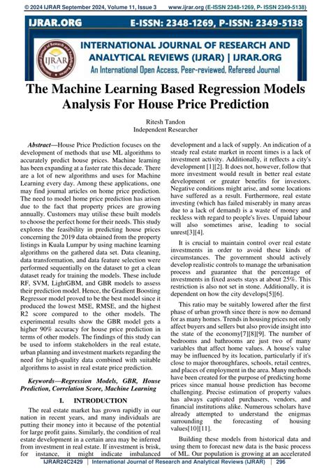 Pdf The Machine Learning Based Regression Models Analysis For House