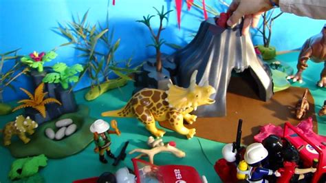 PLAYMOBIL Dinosaure DINOS volcan demo film - YouTube