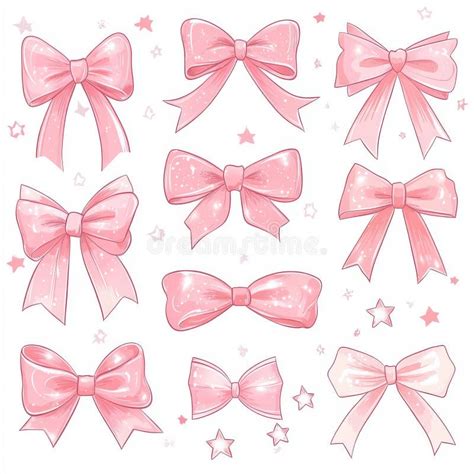 Light Pink Bow Cartoon