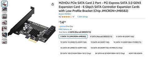 PCI E Sata Expansion Card Storage Devices And Controllers Unraid