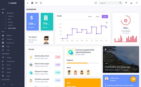 Adnix Responsive Bootstrap Admin Template Dashboard