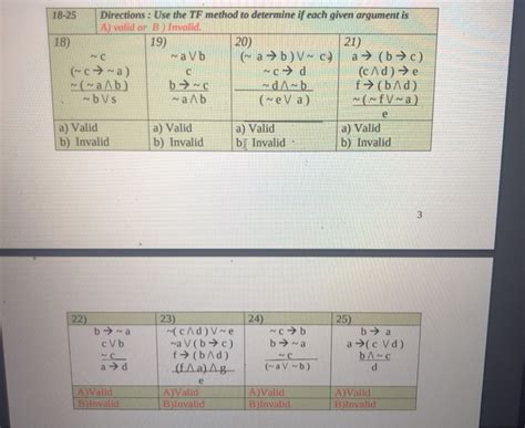 18 25 Directions Use The TF Method To Determine If Chegg Com