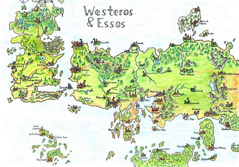 Westeros And Essos Map Game Of Thrones