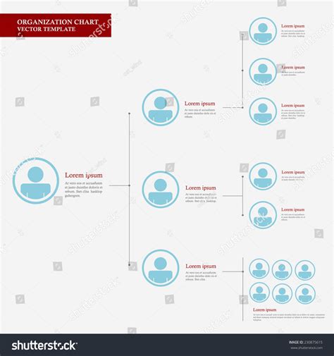 Corporate Organization Chart Template Business People Stock Vector 230875615 Shutterstock