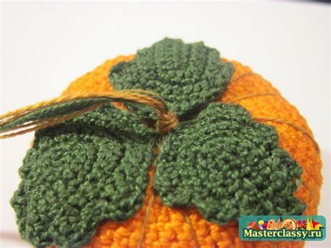 Тыква на Хеллоуин вязаные украшения