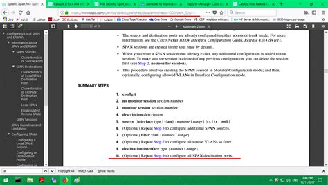 SPAN RSPAN Port Security Cisco Community