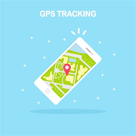 Smartphone With Gps Navigation App Tracking White Mobile Phone With Map Application Mark
