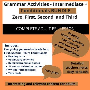 Adult ESL Grammar Conditionals BUNDLE By Carolyn S Adult ESL Resources