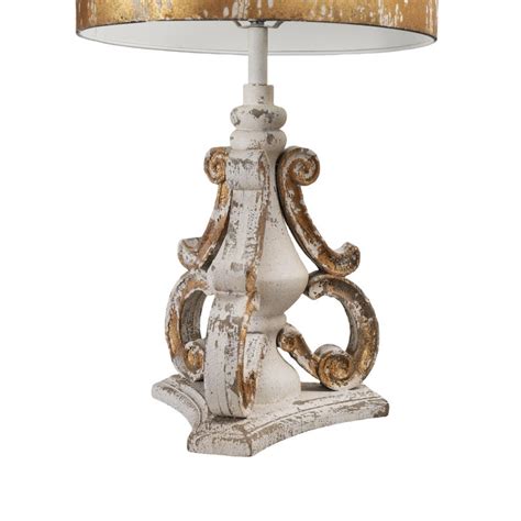 French Country Table Lamp Shabby Chic Baroque Style Etsy