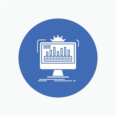 Dashboard Admin Monitor Monitoring Processing White Glyph Icon In