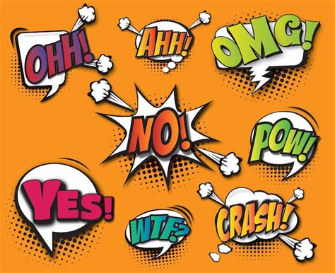 Premium Vector Comic Text Bubble Collection