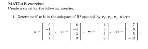 solved matlab exercise create script for the following exereise