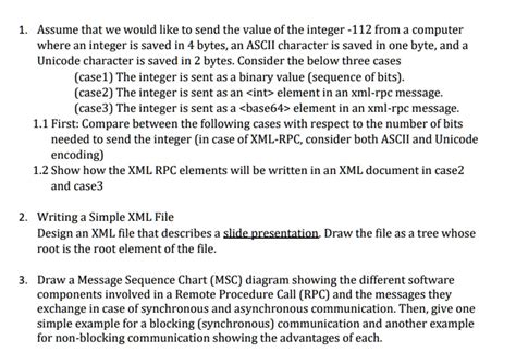Solved Assume That We Would Like To Send The Value Of The Integer 112 From A Computer Where An