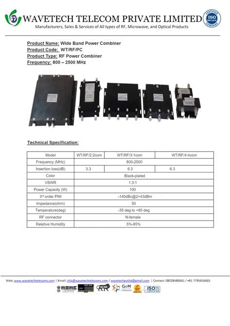 Black Rf Power Combiner At ₹ 900 In Bengaluru Id 20621817530