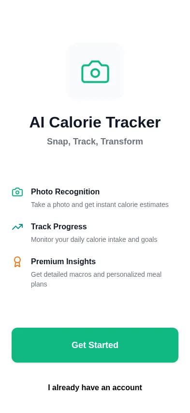 Ai Calorie And Nutrition Tracker Mobile · Built With Blink