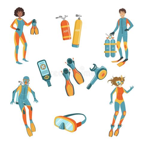 Scuba Diving Gear Drawing