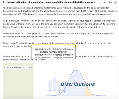 Solved 2 Interval Estimation Of A Population Mean
