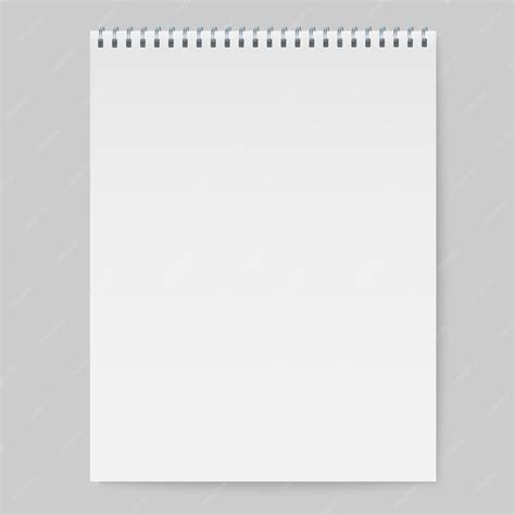 Premium Vector Realistic Spiral Notebook Mockup Template Copybook Cover