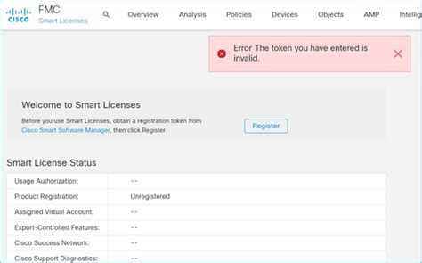 使用fmc和ftd智能许可证注册和常见问题进行故障排除 Cisco 使用fmc和ftd智能许可证注册和常见问题进行故障排除 Cisco