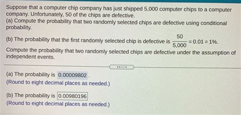 solved suppose that a computer chip company has just shipped 5 000
