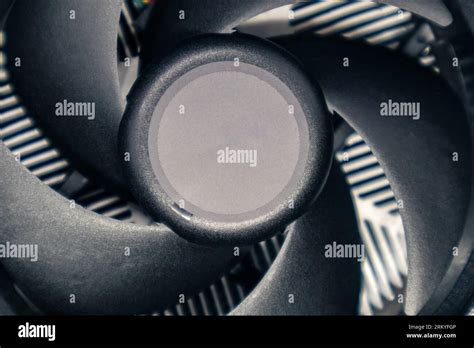 Cooling Radiator For Desktop Pc Cpu Unit Close Up Black Cooler Fan Pc