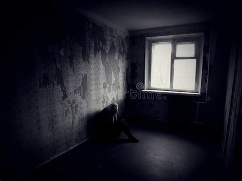 Girl In An Abandoned Creepy Room Stock Image Image Of Interior