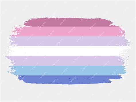 Premium Vector Bigender Flag Painted With Brush On White Background