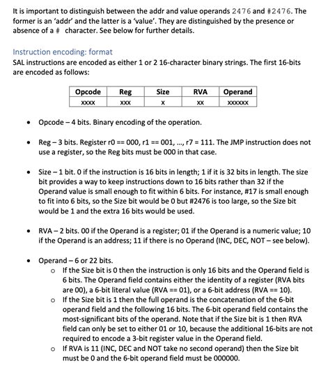Solved Build An Assembler For Sal Low Level Language It Can