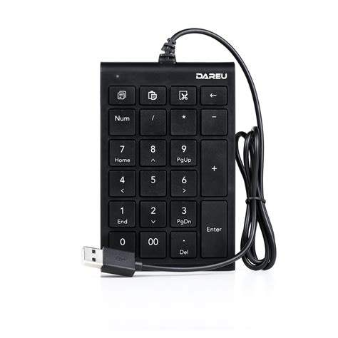 Dareu Lk22 Usb Numeric Keypad Usb Number Keypad Light Weight Integrated Ergonomic Tilt Wired