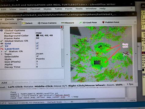 turtlebot 3 slam map is heavily colored in some of the empty space