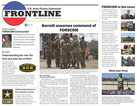 Forscom Frontline March 29 2019 Article The United States Army