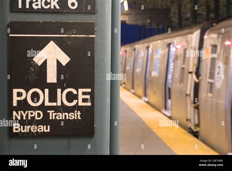 18th June 2024 New York City Usa Sign For The New York Transit
