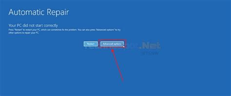Boot Windows Into Advanced Startup Options Or Advanced Recovery
