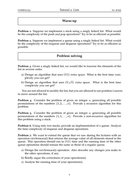 Tutorial 2 Lists Pdf